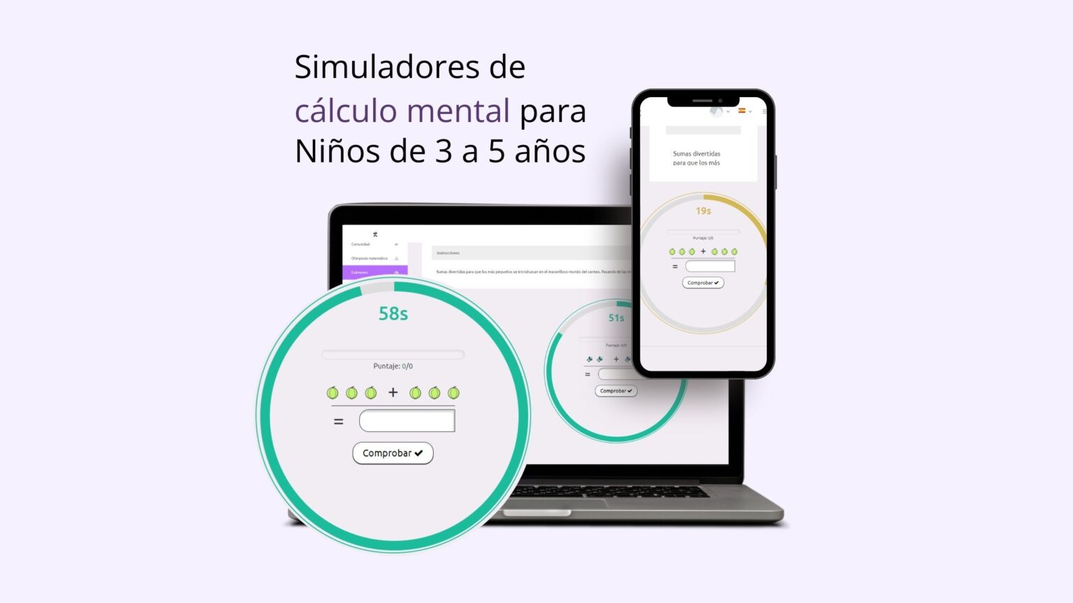 Simuladores de cálculo mental para niños de 3 a 5 años - Alberto Coto - Matemático y cálculo mental